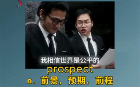 《这个东西吧，个人有个命，谁也别说谁》 Prospect：n 前景，预期，前程 铭铭背单词 铭铭背单词 哔哩哔哩视频
