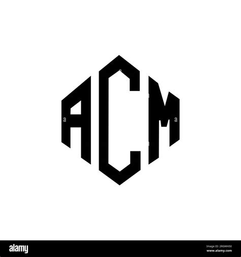 Acm Letter Logo Design With Polygon Shape Acm Polygon And Cube Shape