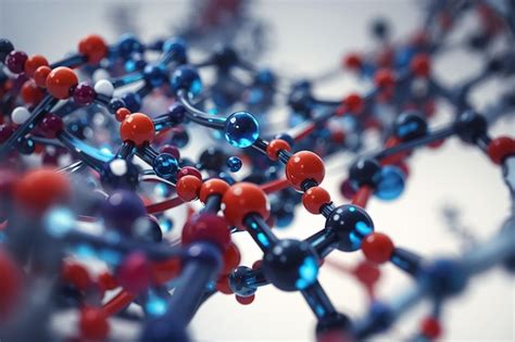 Premium Ai Image Molecules Connect In Scientific Discovery