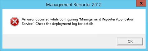 Management Reporter Error An Error Occurred While Configuring