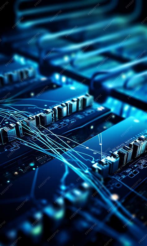 Premium Ai Image Telecommunication Ethernet Cables Connected To Internet Switch Data Center