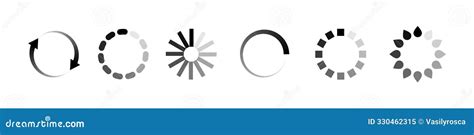 Circle Preloader Buffer Shape Circular Progress Bar Meter Guage And Indicator Icon With