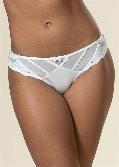 Flora Seductive Floral White Lace Brief Panties