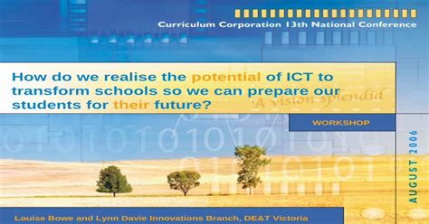 Pdf How Do We Realise The Potential Of Ict To Transform €¦ · How