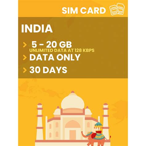 India G SIM Card GB Data Only Days TravelKon