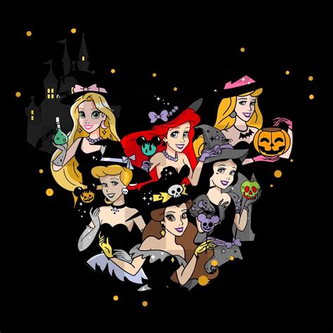Halloween Princesses Png Disney Princess Trick Or Treat Set Digital