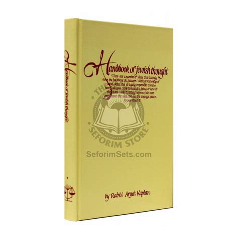 Handbook Of Jewish Thought Vol1 By Rabbi Aryeh Kaplan