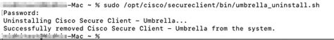 Remove Secure Client For Windows And Mac Os X Via Command Line Cisco