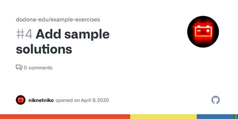 Add Sample Solutions · Issue 4 · Dodona Eduexample Exercises · Github
