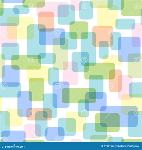 Seamless Pattern Of Overlapping Rectangles Stock Vector Illustration