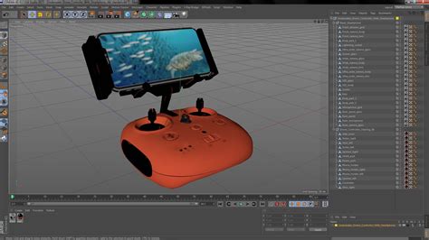 Underwater Drone Controller With Smartphone 3d Model 49 3ds Blend