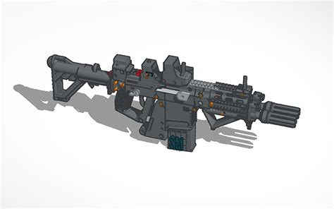 3d Design Machine Gun Tinkercad