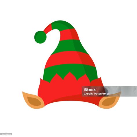 만화 크리스마스 엘프 모자 벡터 분리 스톡 일러스트 레이 션 12월에 대한 스톡 벡터 아트 및 기타 이미지 12월 가공의