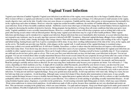 Vaginal Yeast Infection Causes Most Women Will Have A Vaginal Yeast Infection At Some Time