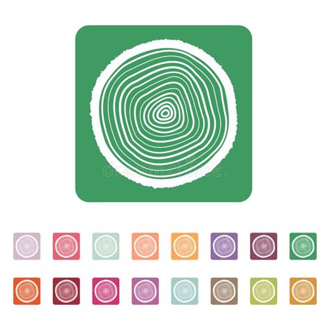 The Tree Rings Icon Tree Rings Symbol Stock Vector Illustration Of