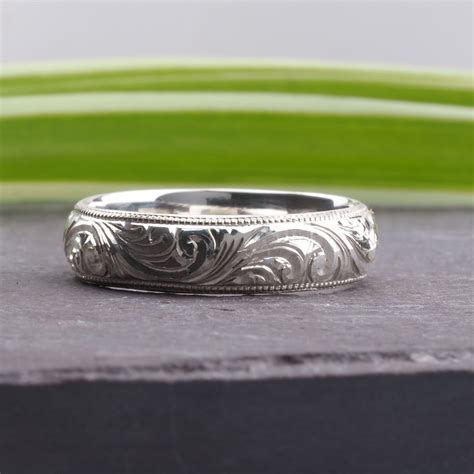 Etched Wedding Band 60 Photos