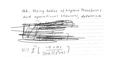 Solved Q2 Using Tables Of Laplace Transforms And