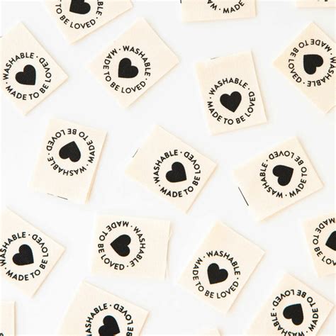 Sarah Hearts Organic Cotton Washable Sew In Labels Good Fabric