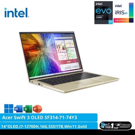 Jual Acer Swift Oled Sf Y Intel Evo Oled Intel Core I H G Ssd Tb Win