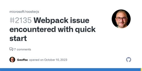 Webpack Issue Encountered With Quick Start · Issue 2135 · Microsoft