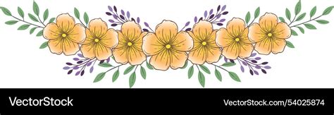 Floral Divider Colorful Flower Royalty Free Vector Image