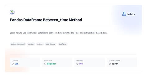 pandas dataframe between time 메서드 마스터하기 labex