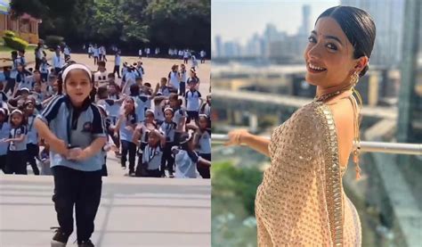 Rashmika Mandannas Lil Fan Grooves On ‘saami Saami Check Out The