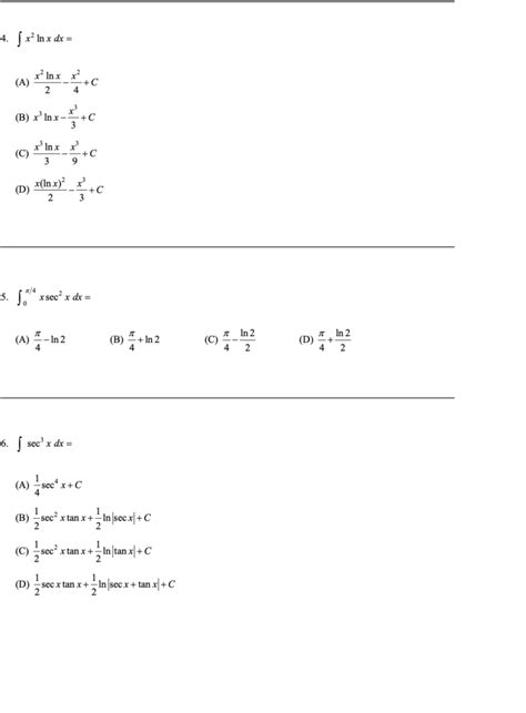 Integration By Parts RivisionTown