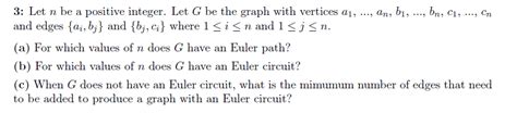 3 Let N Be A Positive Integer Let G Be The Graph