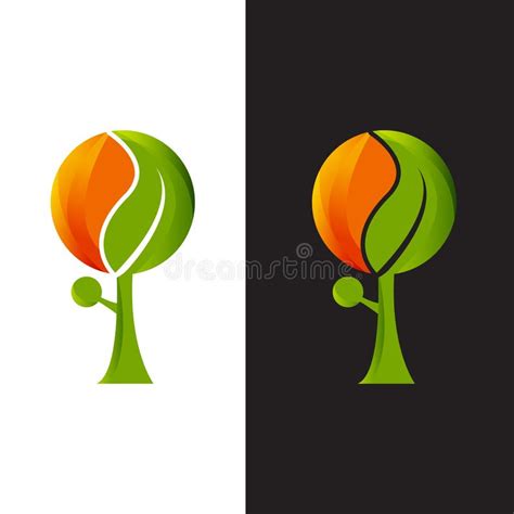 Tree Vector Illustration Logo Design Template Stock Vector Illustration Of Idea Template