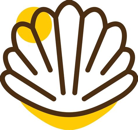 Seashell Yellow Lieanr Circle Icon 39483819 Vector Art At Vecteezy
