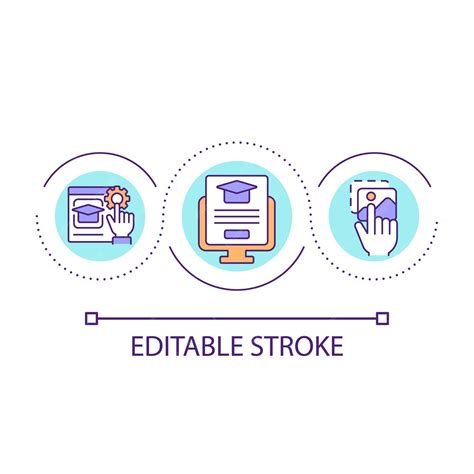 Premium Vector Learning System Interface Loop Concept Icon