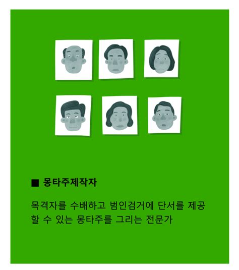박용인의 Job카툰 몽타주제작자 범인검거에 단서가 되는 몽타주를 그리는 전문가