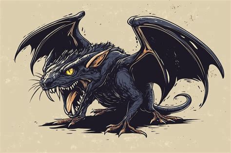 Fiery Rat Dragon Premium Ai Generated Image
