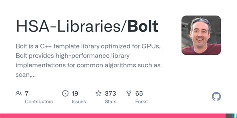 Github Hsa Librariesbolt Bolt Is A C Template Library Optimized