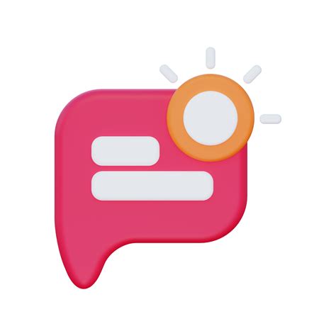 3d Chat Notification Icon 10872670 Png
