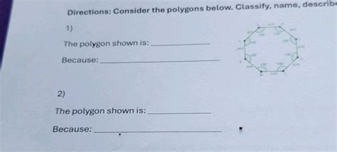 Directions Consider The Polygons Below StudyX
