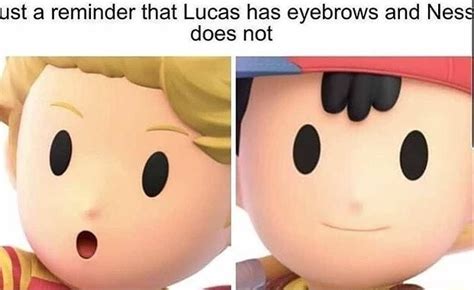 Ust A Reminder That Lucas Has Eyebrows And Nes Does Not Ifunny
