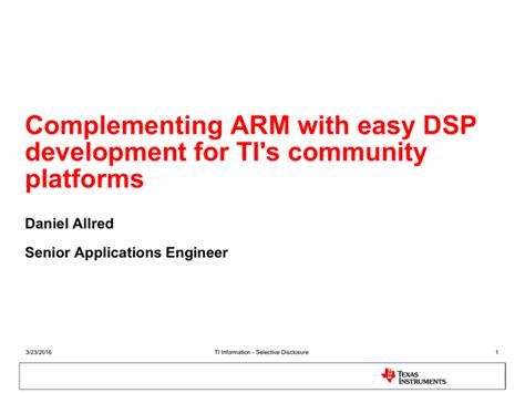 Why Armdsp