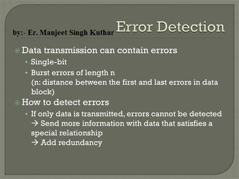 Error Detection And Correction