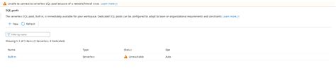 azure synapse unable to connect to serverless sql pool on uk servers microsoft qanda
