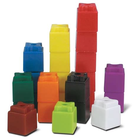 Hand2mind Interlocking Unilink Math Linking Cubes Plastic Cubes Color Sorting Connecting