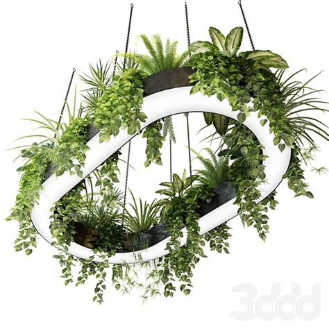 3d модели скачать на Green Interior Design Artificial Plants Decor Cafe Interior