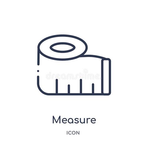 Linear Measure Icon From Geometry Outline Collection Thin Line Measure Icon Isolated On White
