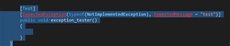 Expectedexception Attribute Not Being Recognised Rcsharp