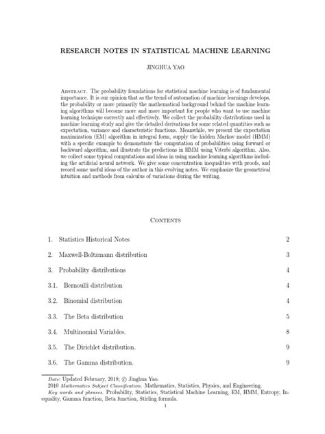 Statistical Machine Learning 1665832214 Pdf Statistics Machine Learning