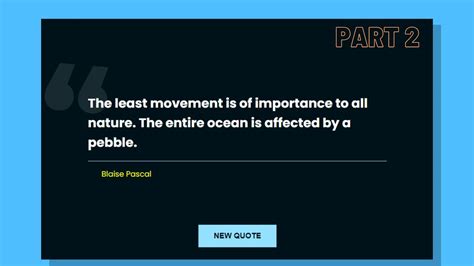 Design A Website To Display Quotes Using Html Css And Javascript Part