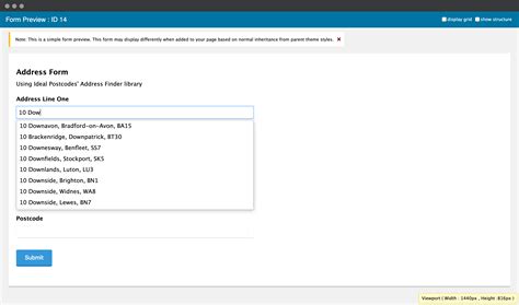 Gravity Forms Address Validation Integration Documentation Ideal