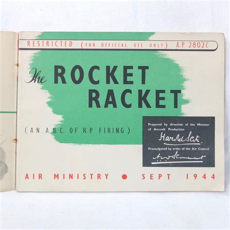 Ww2 Air Ministry Manual The Rocket Racket 1944 Compass Library