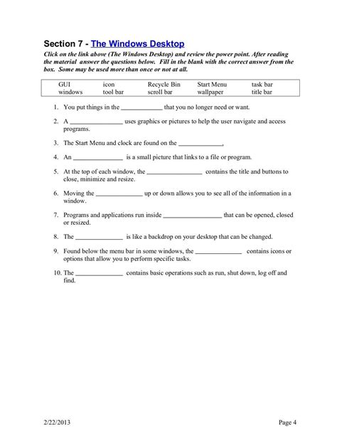Computer Basics Worksheet Computer Basics Teaching Computers